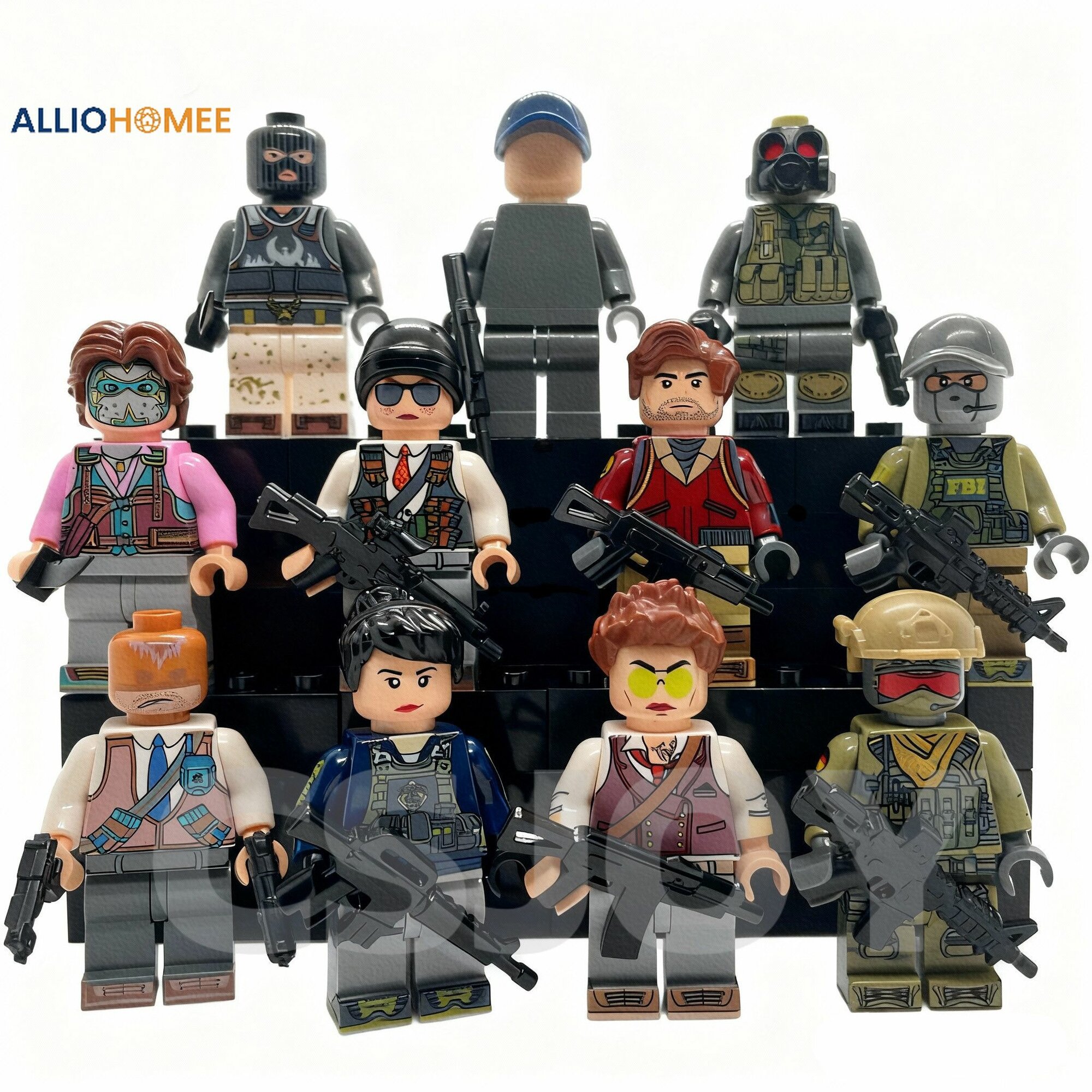 Минифигурка периферийного агента CSGO blind box toy Minifigure 4*3 см (без учета оружия), игрушечный военный строительный блок CS2, модель ручной работы