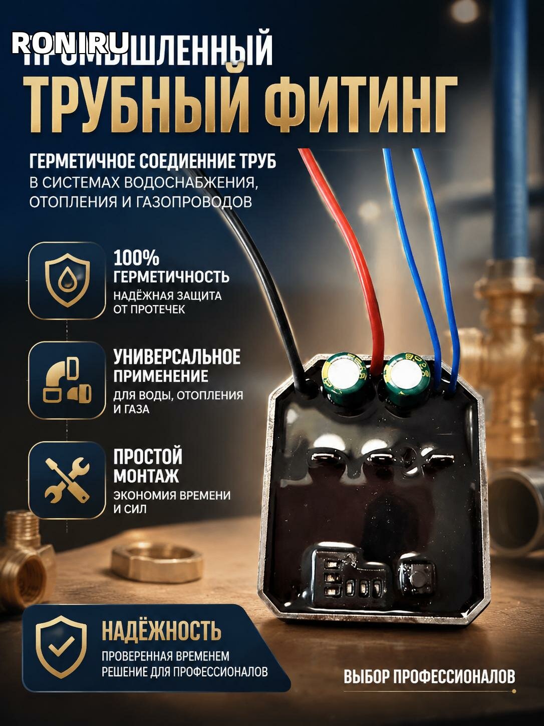 Фитинг трубный промышленный для герметичного соединения труб в системах водоснабжения, отопления и газопроводов — надёжный выбор для монтажа