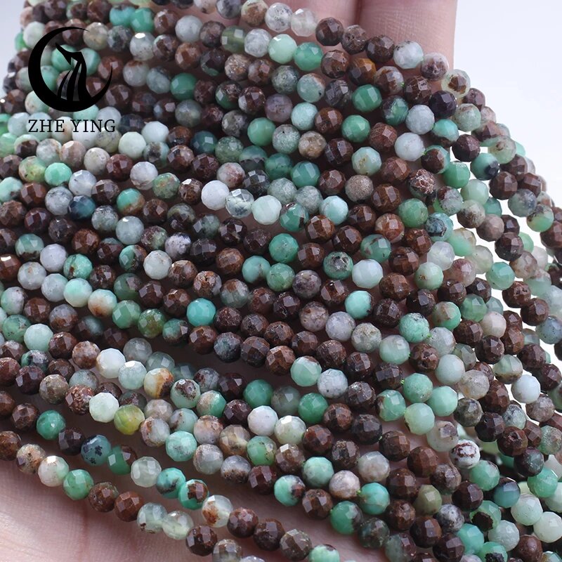 Бусины ZHEYING из натурального камня 2, 3, 4 мм: Изумрудный, 3mm(about 120pcs), 115Chrysoprase L.2