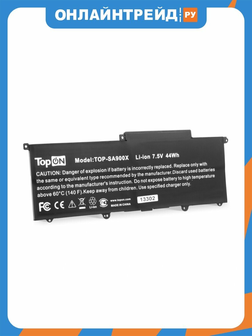 Аккумулятор Topon для ноутбука Samsung NP900X3C. 7.5V 44Wh. PN: AA-PLXN4AR