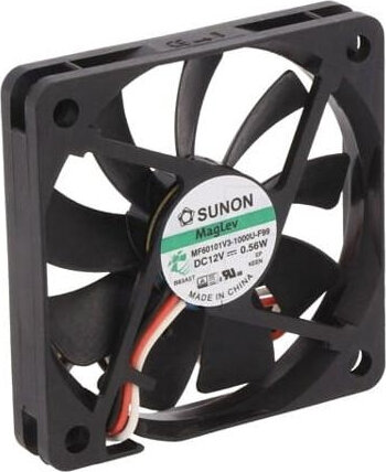 Вентилятор осевой SUNON MF60101V3-1000U-F99 Вентилятор осевой 12В DC 60x60x10мм подшипник Vapo 20,62куб. м/ч 20,5дБА 1шт
