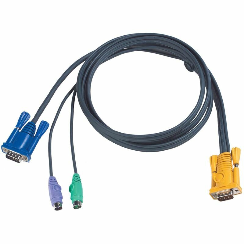 KVM-удлинитель ATEN 6M, HD15M/MINIDIN, (2L-5206P)
