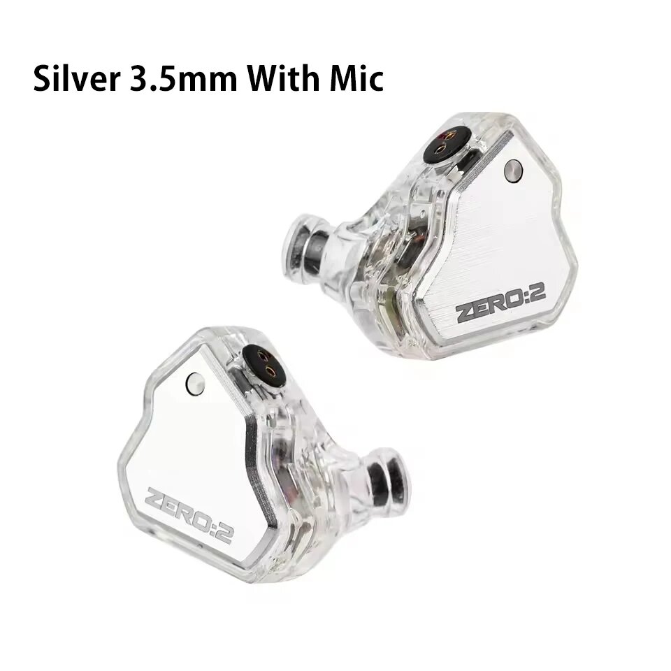 7Hz x Crinacle Zero 2 Проводные наушники-вкладыши Серебряный, Silver 3.5mm Mic
