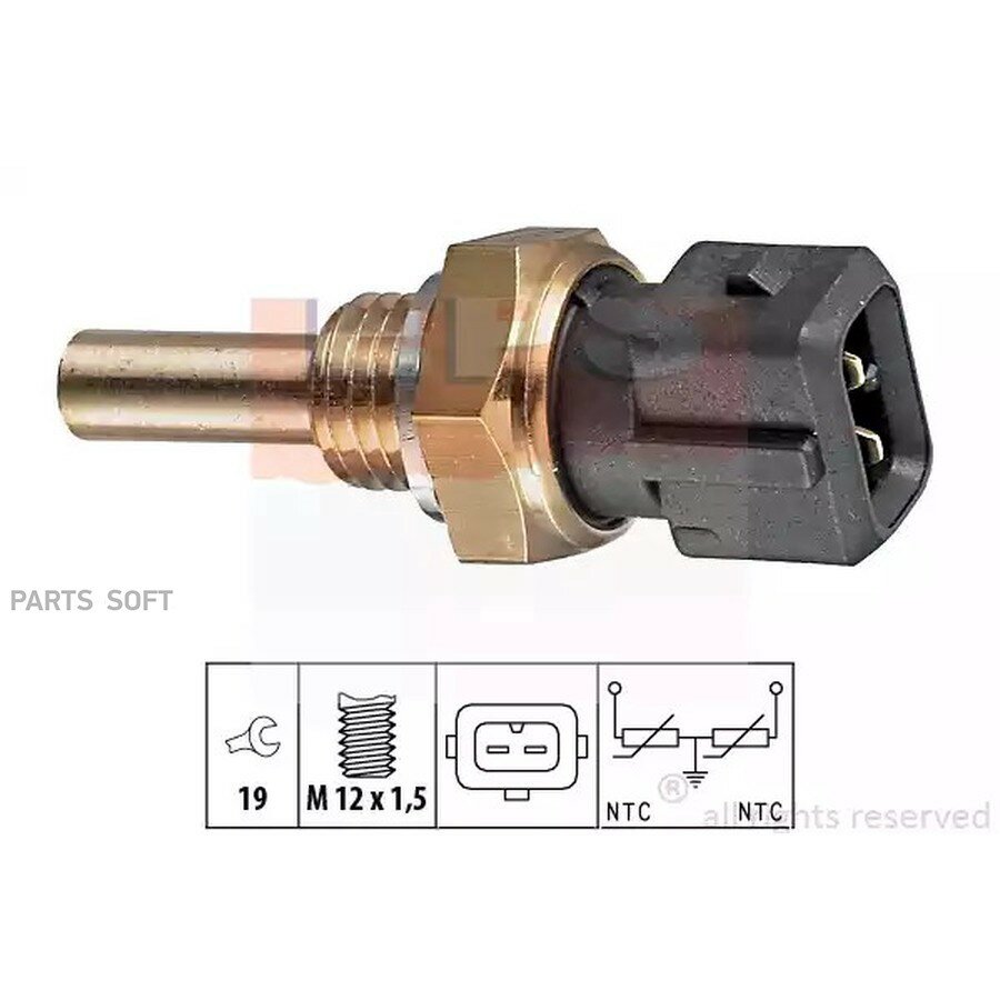Датчик температуры охл. жидк Opel Astra 2.0i 91-95/Omega 3.0i 86-94, Volvo 740 2.0i/2.3i от официального дистрибьютора, EPS, артикул 1830192