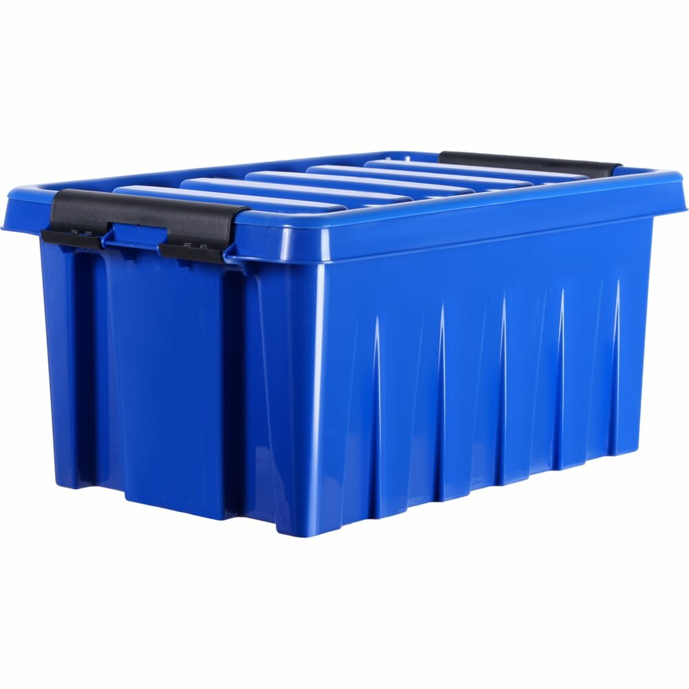Контейнер с крышкой HONEYCOMB 335x220x160, 8 л, синий M-008-00.06n