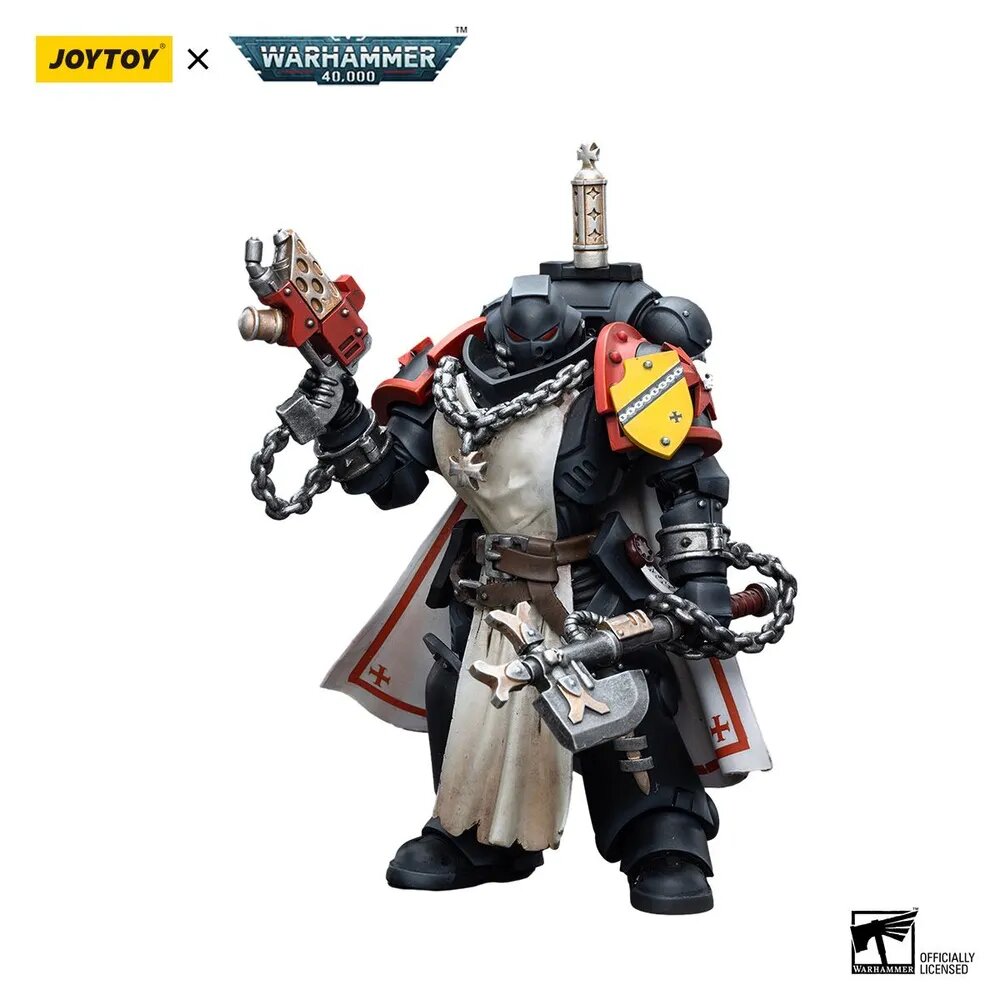 Подвижная фигурка JOYTOY Warhammer 40K Black Templars Primaris Sword Brethren Granbertus