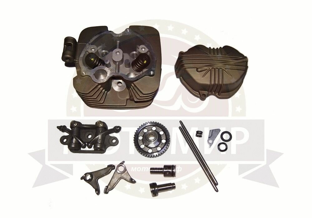 Головка 250 см3 в сборе CG250 (167FMM) + шестерня и толкатели ADVENTURE250 (E1-1.6.9, E2-c1 по 21)