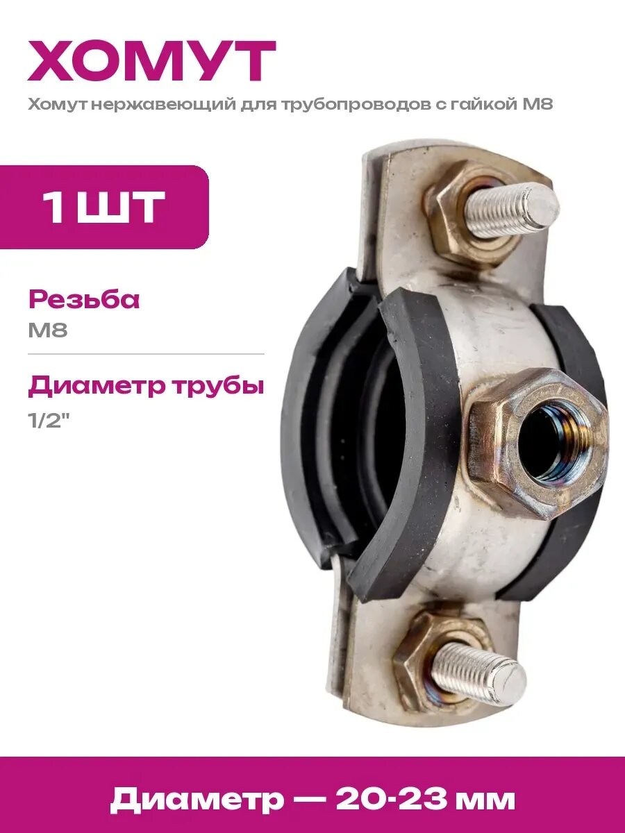 Крепеж для труб: хомут нержавеющий для снижения вибраций
