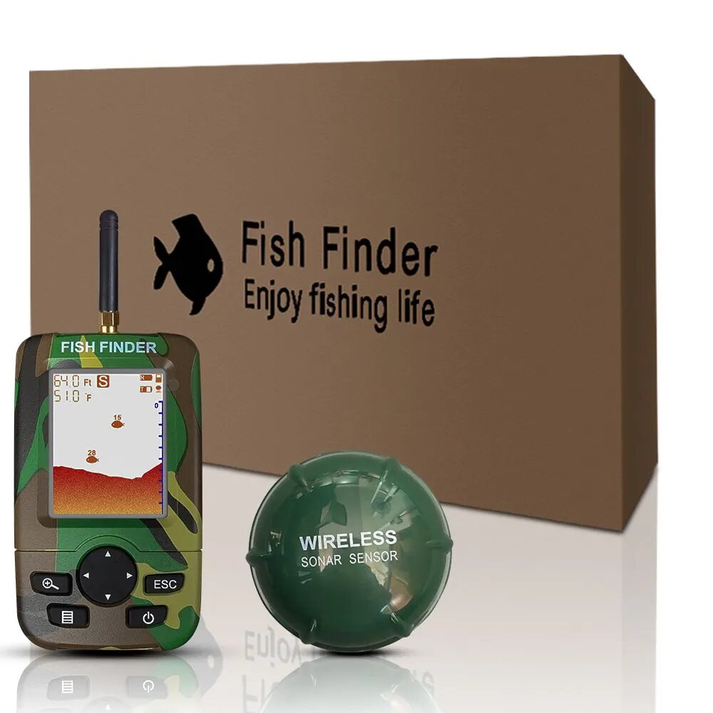 Беспроводной эхолот Fish finder можно использовать с лодками-приманками