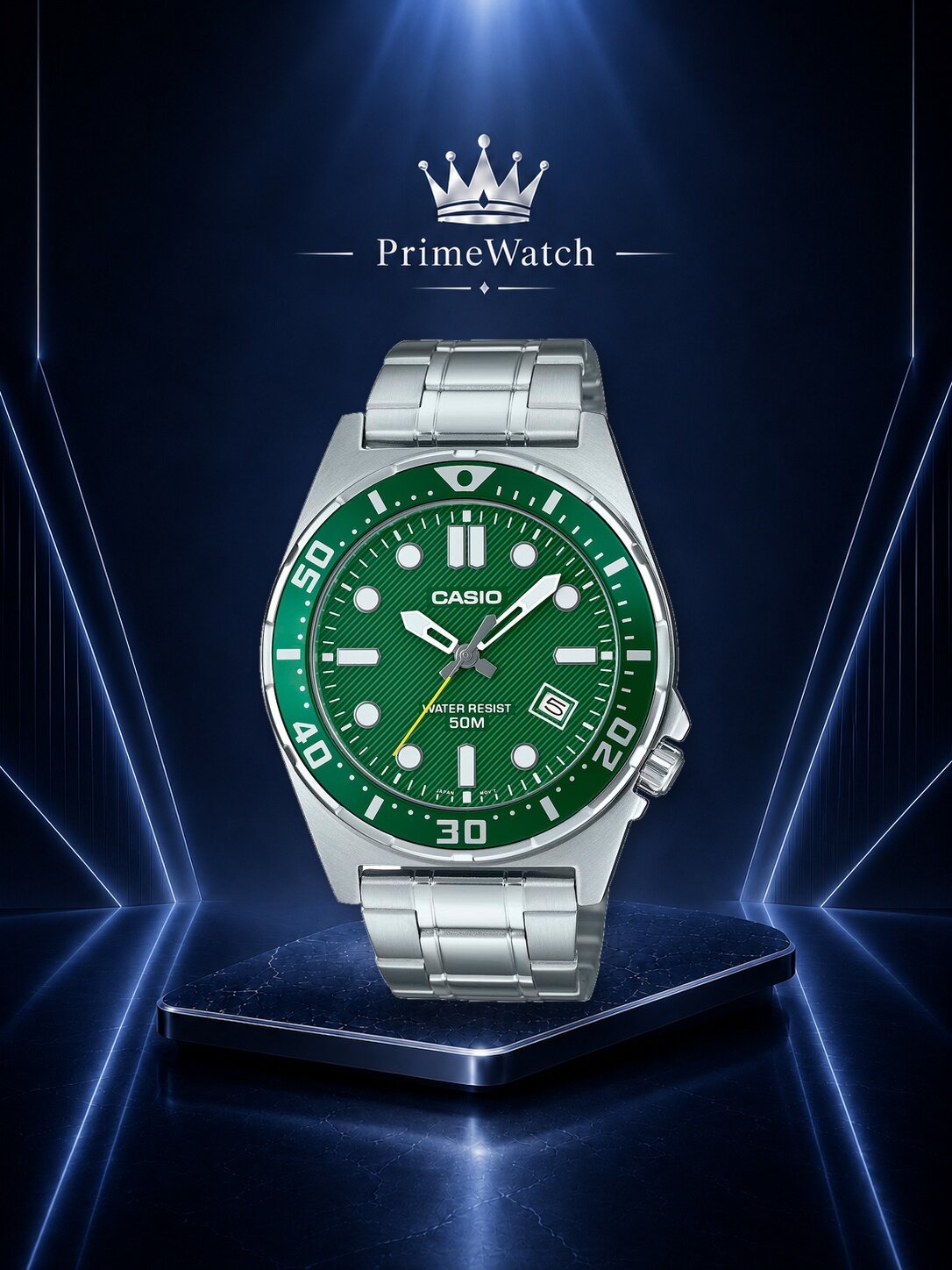 Наручные часы CASIO Collection, зеленый
