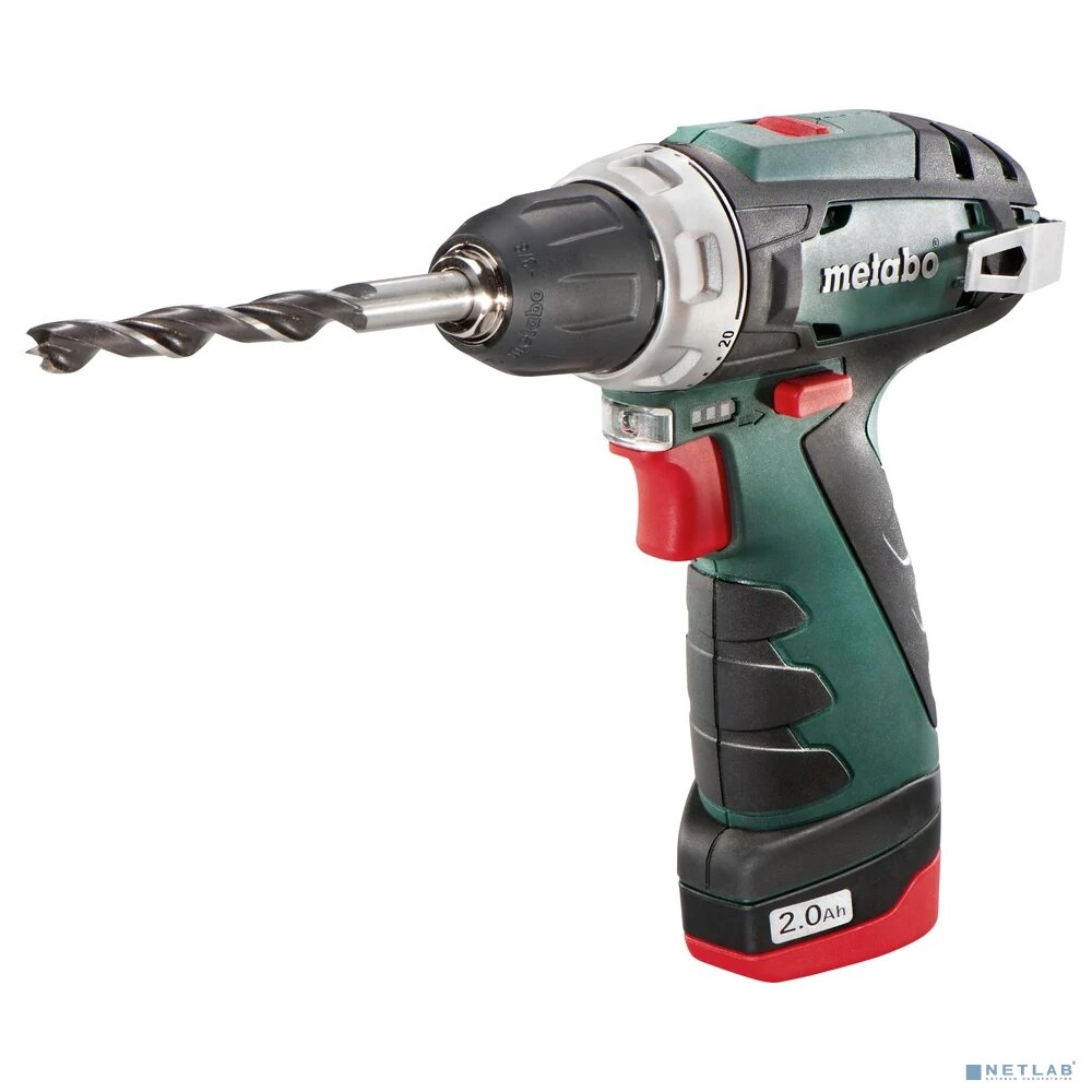 Metabo PowerMaxx BS Безударная дрель-шуруповерт [600080500] { 12В 2х2.0, LC40, патр, кейс, вес 0.8 кг }