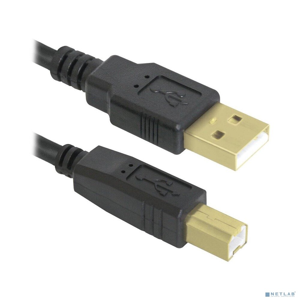 Defender USB04-10 PRO Кабель USB 2.0 для соед. 3.0м AM/BM , зол. конт, 2фер. фил. (87431)