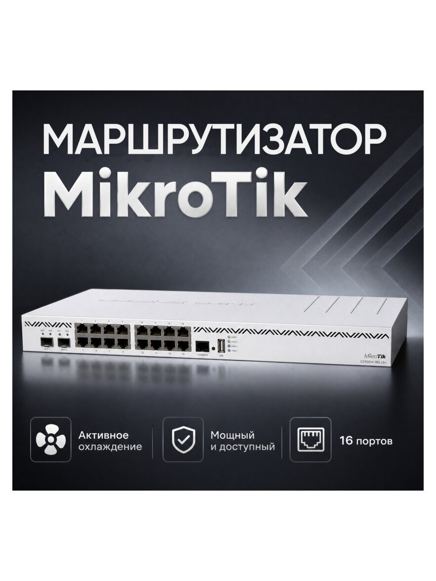 Маршрутизатор Mikrotik CCR2004-16G-2S+