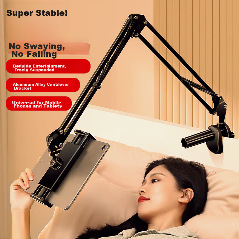 Stiger Phone Stand Tablet Stand IPad Bedside Lazy Stand Desktop Bed Hanging Support for Overhead Shooting, Binge-Watching, Online Classes, Live Streaming, Compatible with Apple, Huawei, Xiaomi, Switch