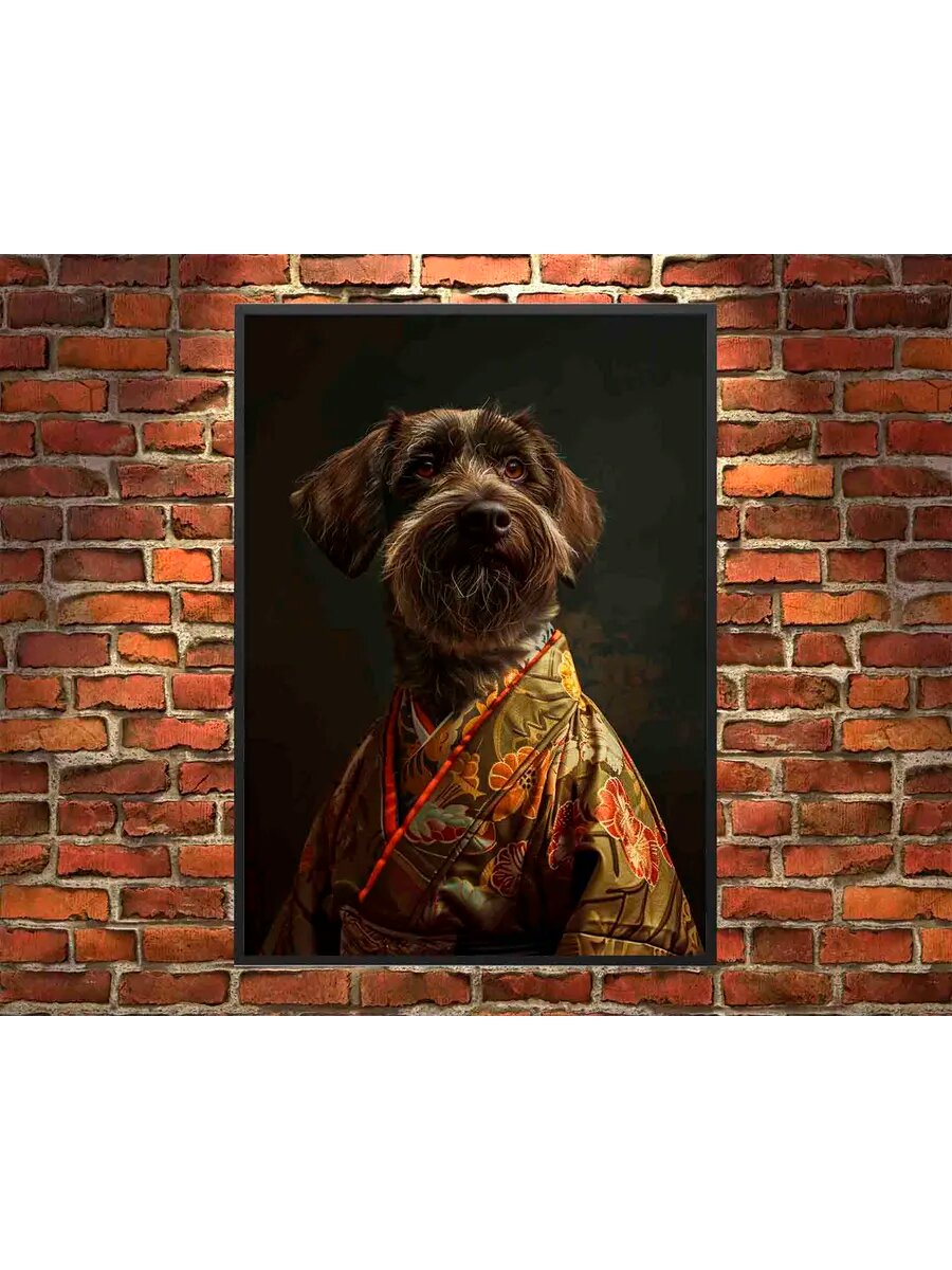 Жесткошерстный белоголовый Самурай 4, Плакат 30x42см