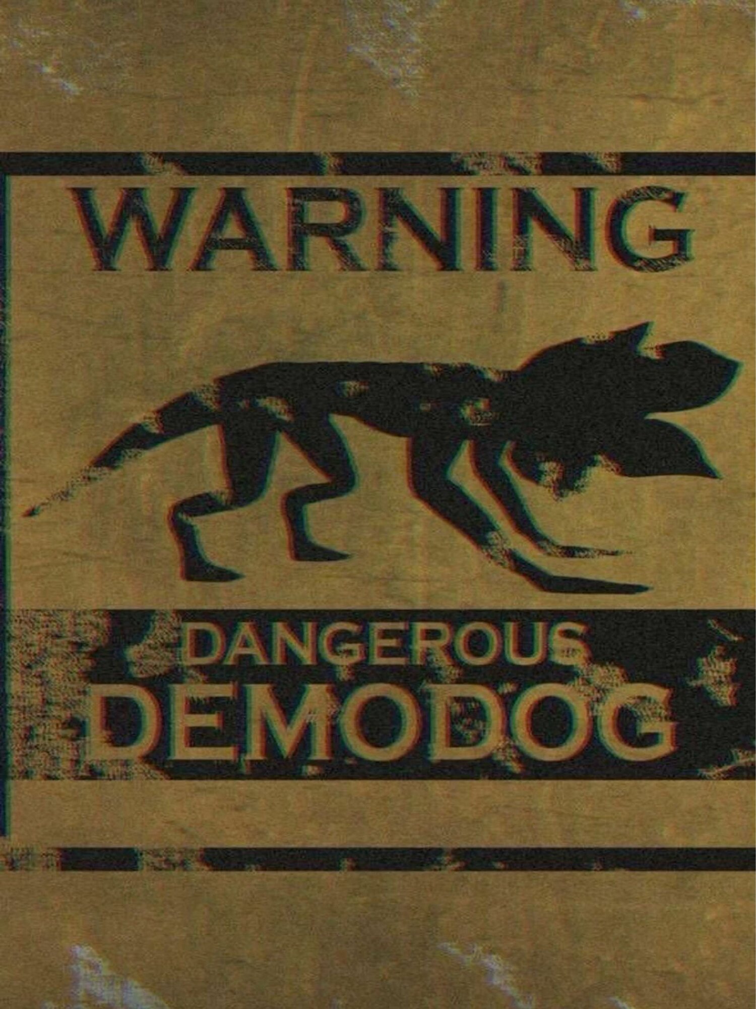 Постер интерьерный - Warning DEMODOG — фото 1