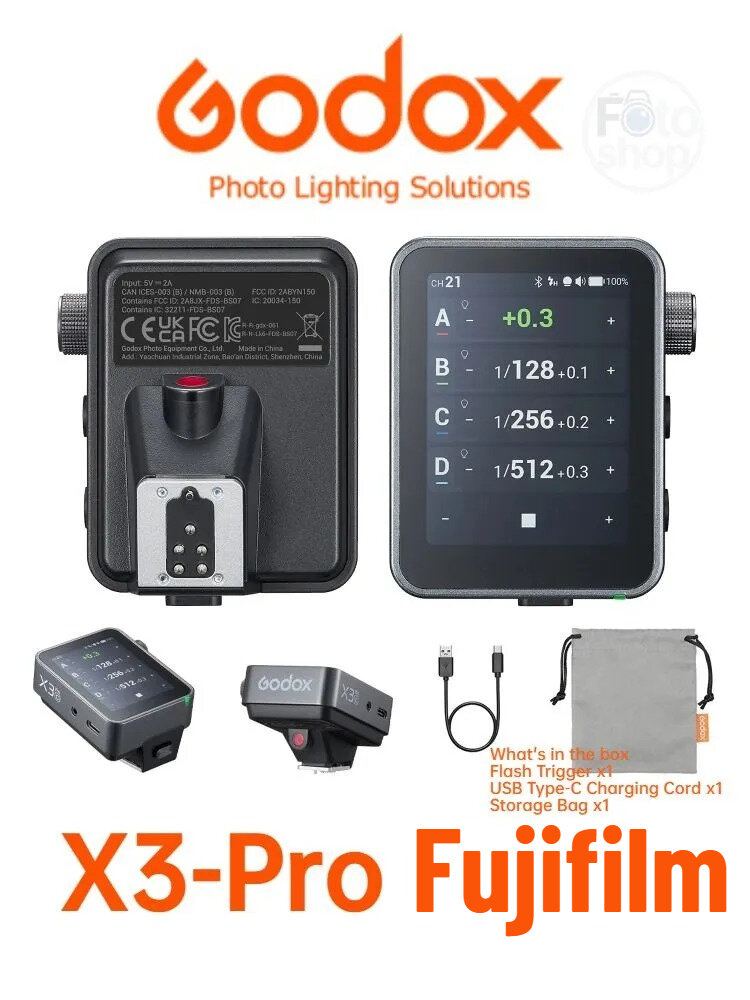 Godox X3Pro Беспроводной передатчик с сенсорным экраном TTL HSS для вспышки Fujifilm