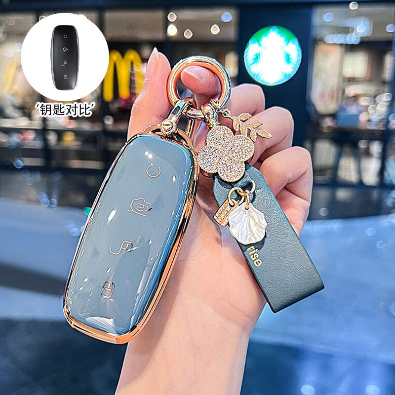 Ключевой брелок для Din D9/N9/N7/N8/Z9GT с удачным ремешком - Серый