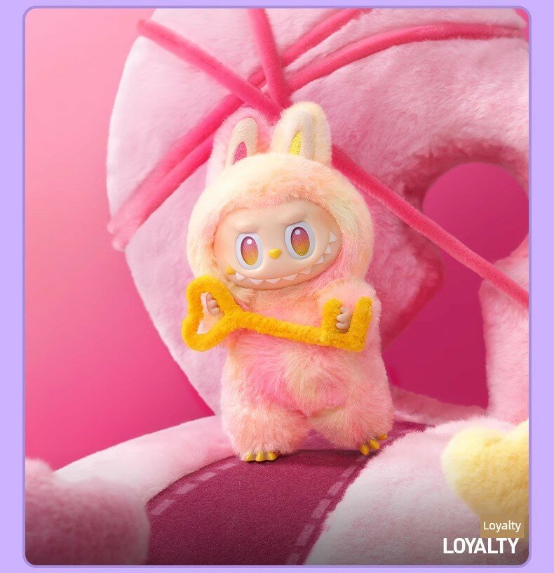 POP MART Labubu Front High Energy Glue Face Series Macaron 3rd Gen Blind Box Plush Pendant - Верность