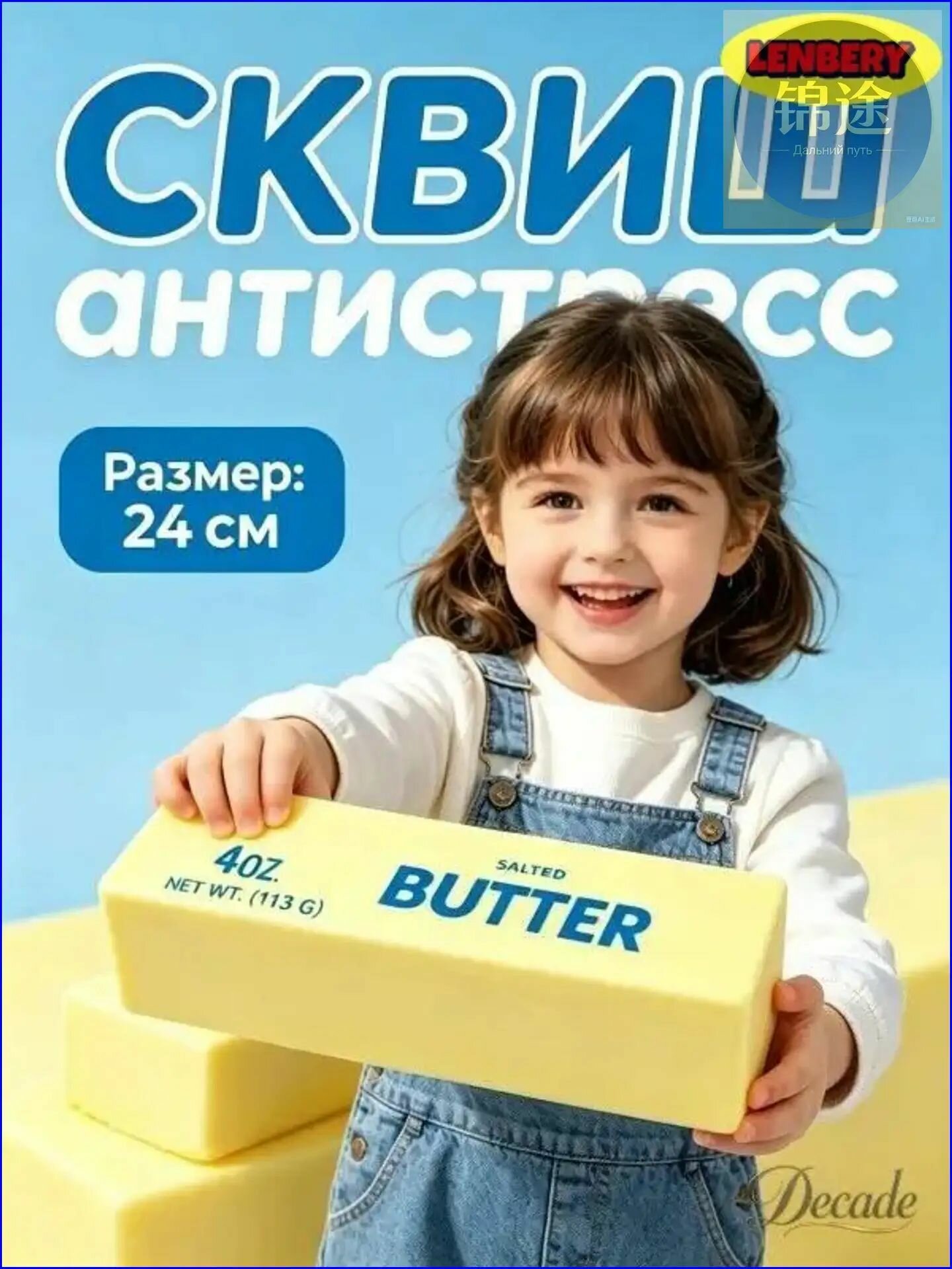 Игрушка-антистресс Butter масло, сквиш, 24 см 2 -