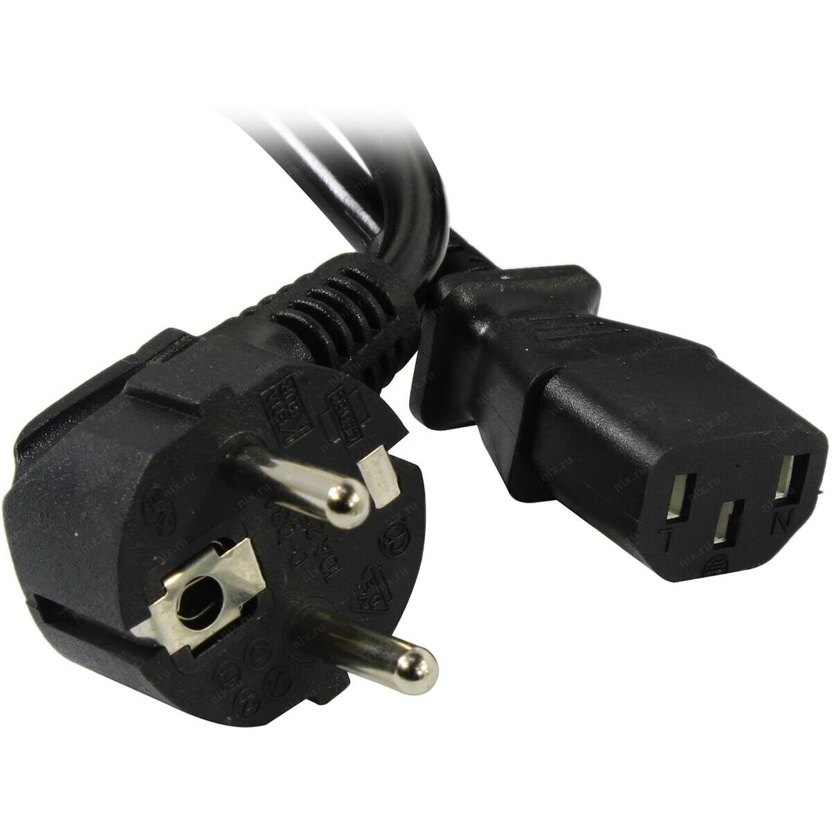 5bites PC210-30A Кабель компьютер - розетка 220V 3м Европейский стандарт, Г-образный — фото 1