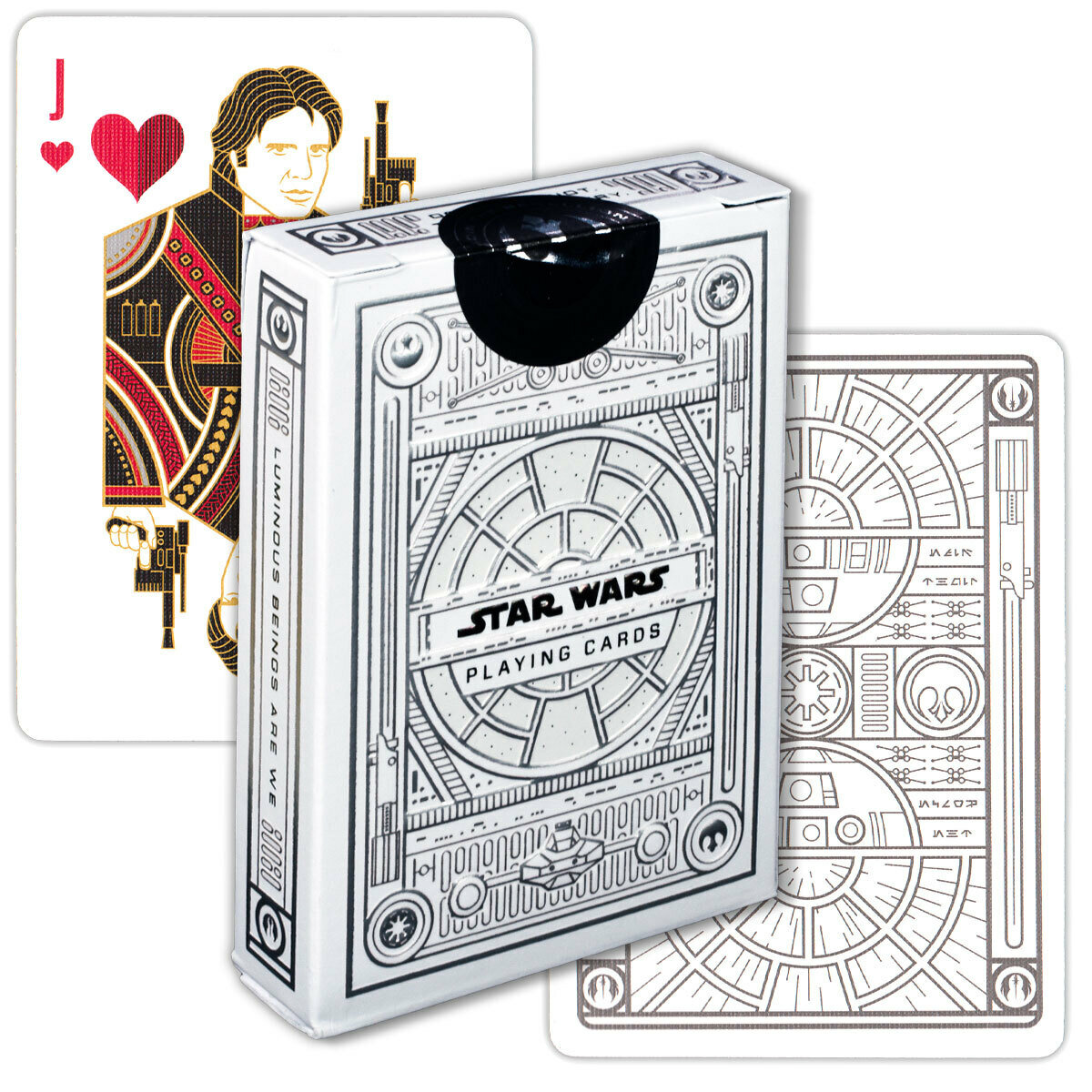 Star Wars: The Light Side - Silver Special Edition (White), игральные карты от Theory11 из серии "Звездные Войны"