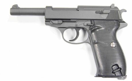 Cтрайкбольный пистолет Galaxy G.21 Walther P-38 металлический, пружинный