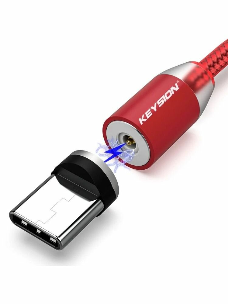 KEYSION Кабель для мобильных устройств, 1 м, красный шнур для смартфона провод для телефона длина 1 метр