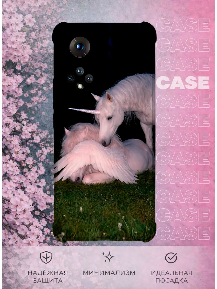 Чехол на Honor 50 с принтом Dreamcore единорог