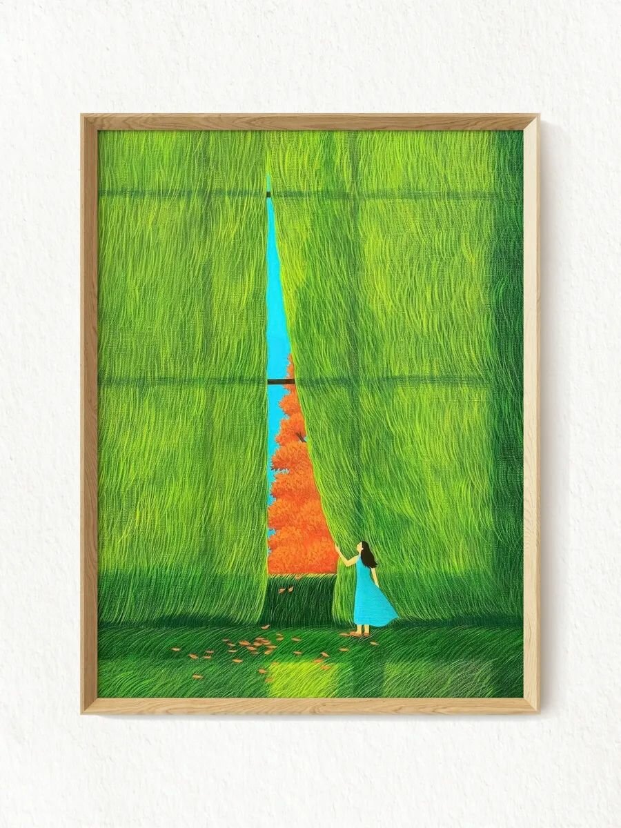 Постер "Завеса между сезонами", 90х60 см
