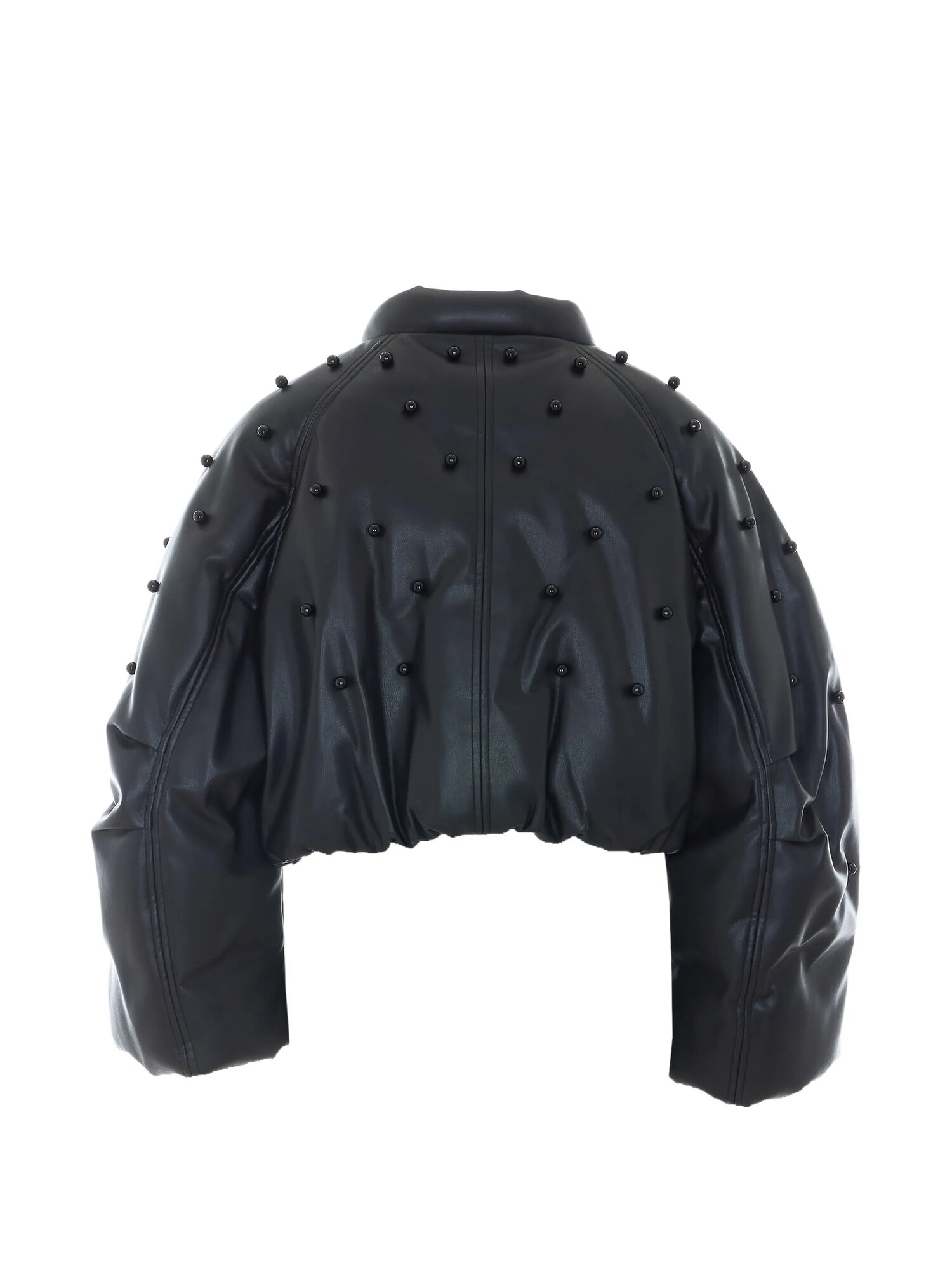 Куртка Pinko Bead-embellished cropped jacket, размер 42, black — фото 1