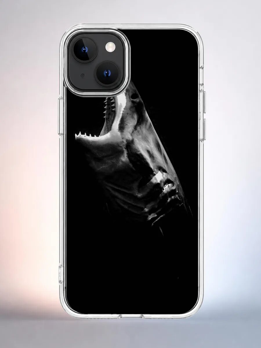 Чехол iPhone 13 акула снизу силиконовый