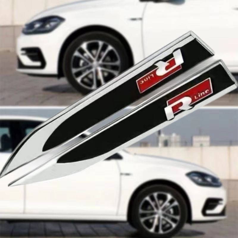Металлическая 3D эмблема TSI R для Volkswagen, декоративный шильдик с эпоксидным покрытием, автомобильная наклейка на кузов, аксессуар для VW Polo, Golf 6, Passat B6, T5
