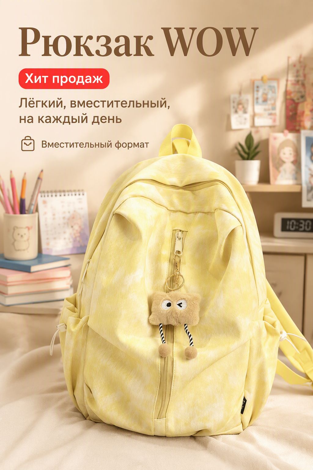 Рюкзак школьный большой, лёгкий тканевый, с передним карманом на молнии, для учёбы и путешествий, для подростков