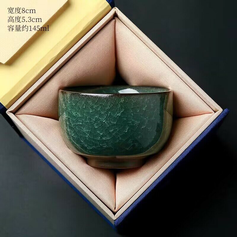 Керамическая чашка для чая Кунг-фу чашка мастера чашка пинмин с ледяной трещиной чаша луохан одиночная чаша зеленый