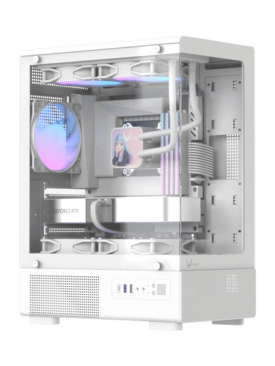 Корпус Formula Crystal Z1CM Plus AR v2 белый без БП mATX 2x120mm 1xUSB2.0 1xUSB3.0 audio bott PSU