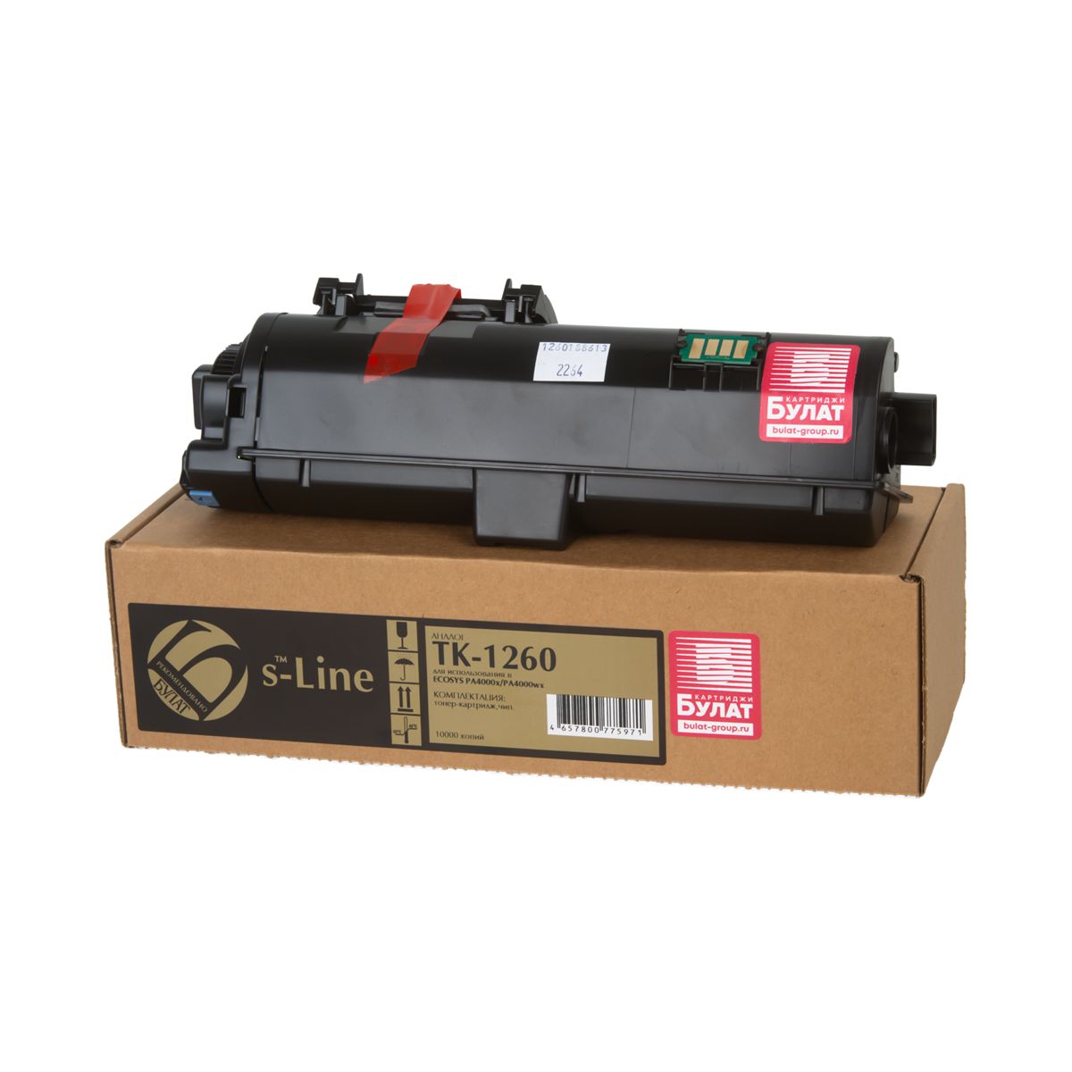 Тонер-картридж булат s-Line TK-1260 для Kyocera ECOSYS PA4000x, 4000wx (Чёрный, 10000 стр.)