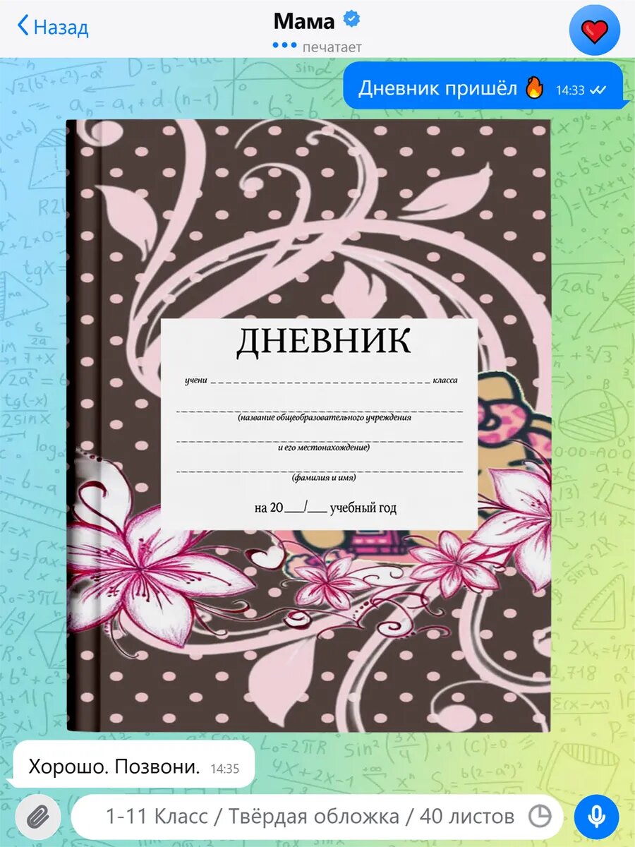 Школьный дневник с принтом y2k pinterest