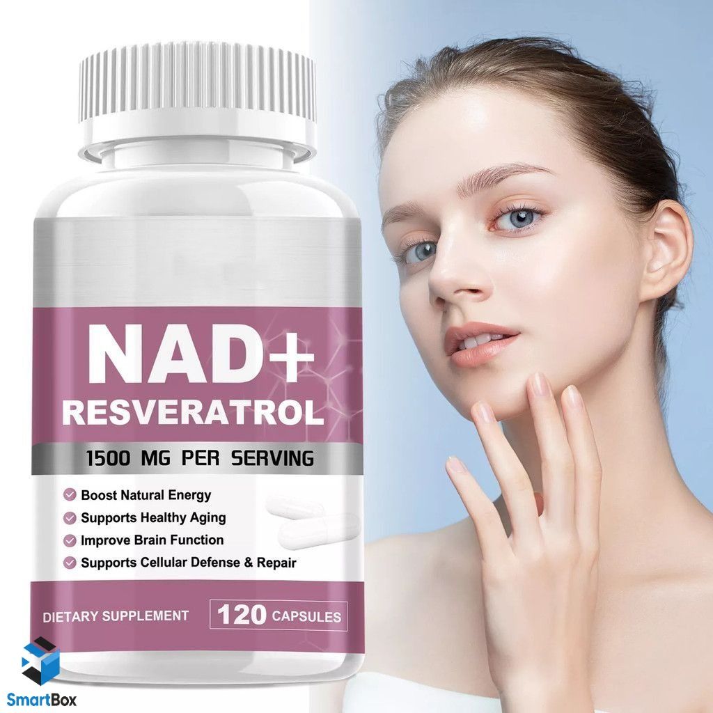 NAD+ Resveratrol 1500 мг Nobel Research Formula Премиальное антивозрастное восстановление ДНК и натуральный усилитель энергии CO872