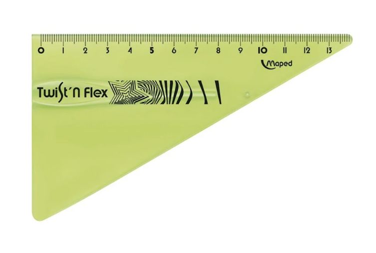 Угольник пластиковый 15 см Maped Twist-n-Flex, фиолетовый