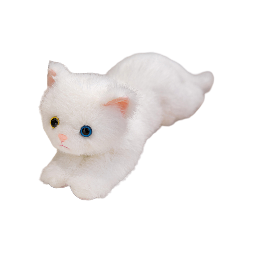 Плюшевая игрушка унисекс PUDOWRABBIT Очаровательные Котята Успокаивающие Куклы, 40CM EU, White Cat, 1 шт.