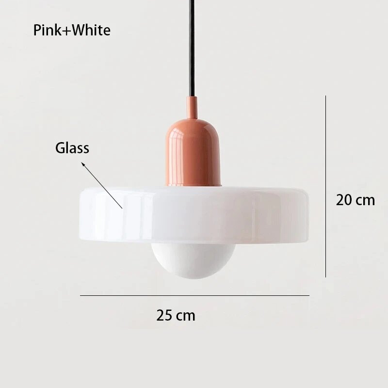 Стеклянная подвесная люстра в стиле Баухаус White 4, Белый