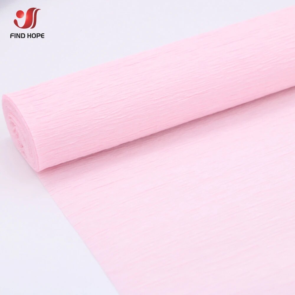 Цветная креповая бумага 250x25см для декора Розовый, Pink