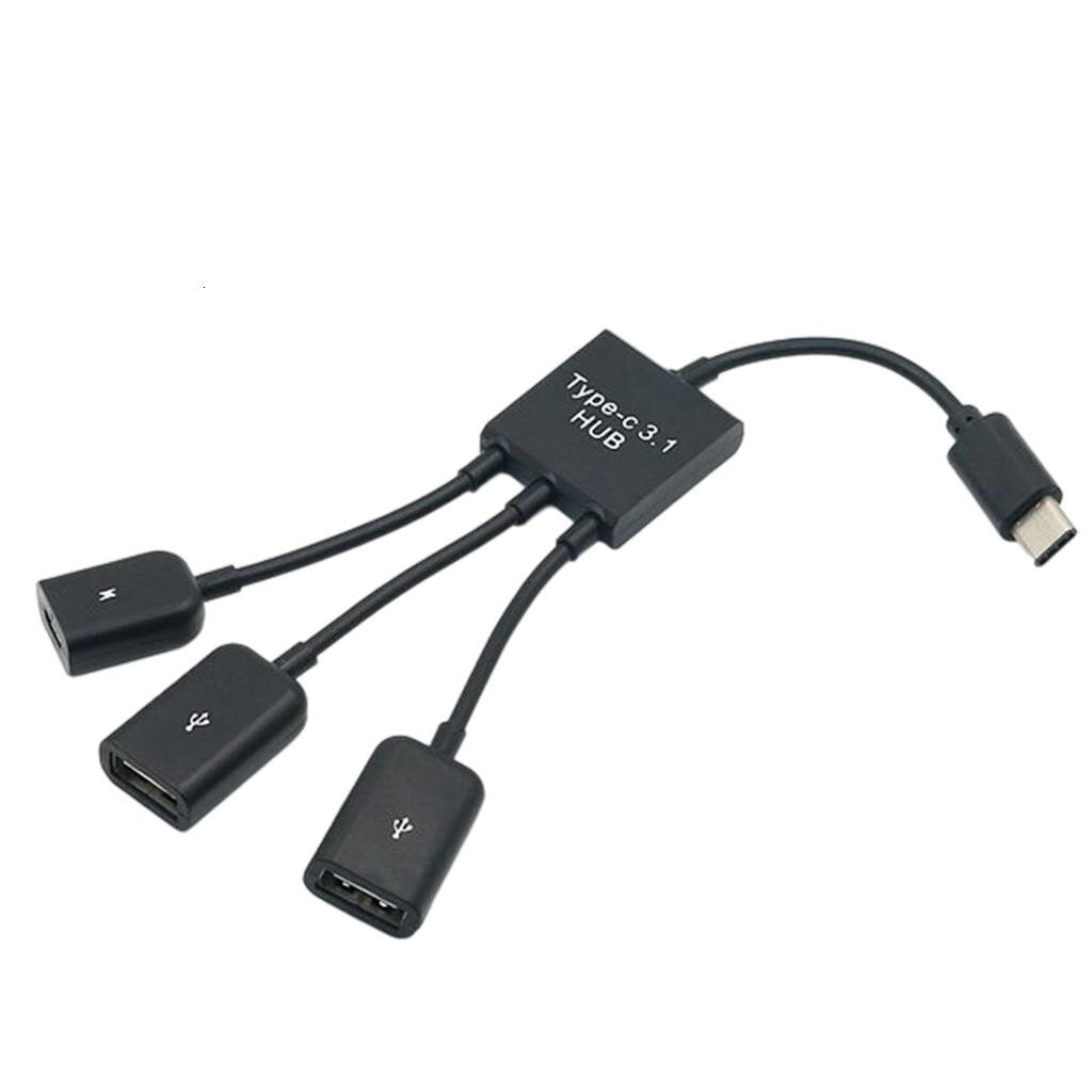 Многопортовый USB-C хаб с кабелем 20 см, TypeC