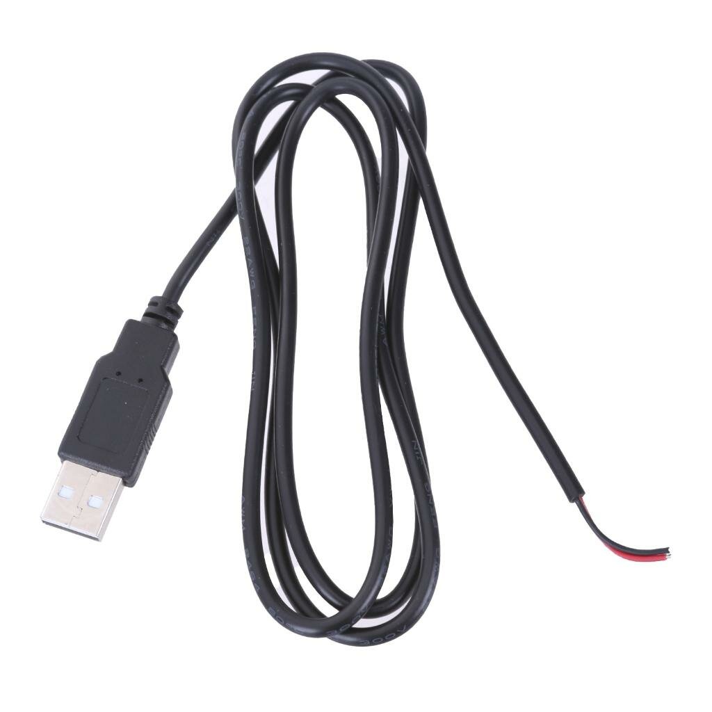 Кабель питания USB 22AWG 5V 30/100/200 см, 30cm - прямая голова
