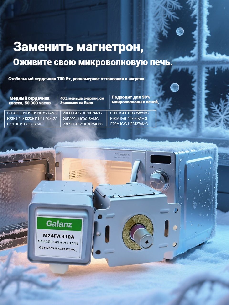 Galanz Магнетрон для СВЧ M24FA-410A магнетрон для ремонта микроволновых печей