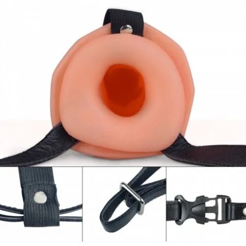 Насадка на член, Страпон с поясом, Фаллопротез Unisex Hollow Strap On, LV3001
