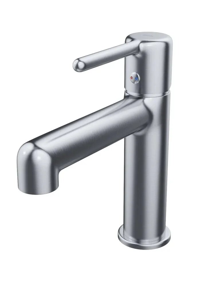 Смеситель для раковины IDDIS Aiger AIGBC00i01 хром, матовый, кран для ванной в раковину, из латуни, рычажный, с керамическим картриджем, с функцией экономии расхода