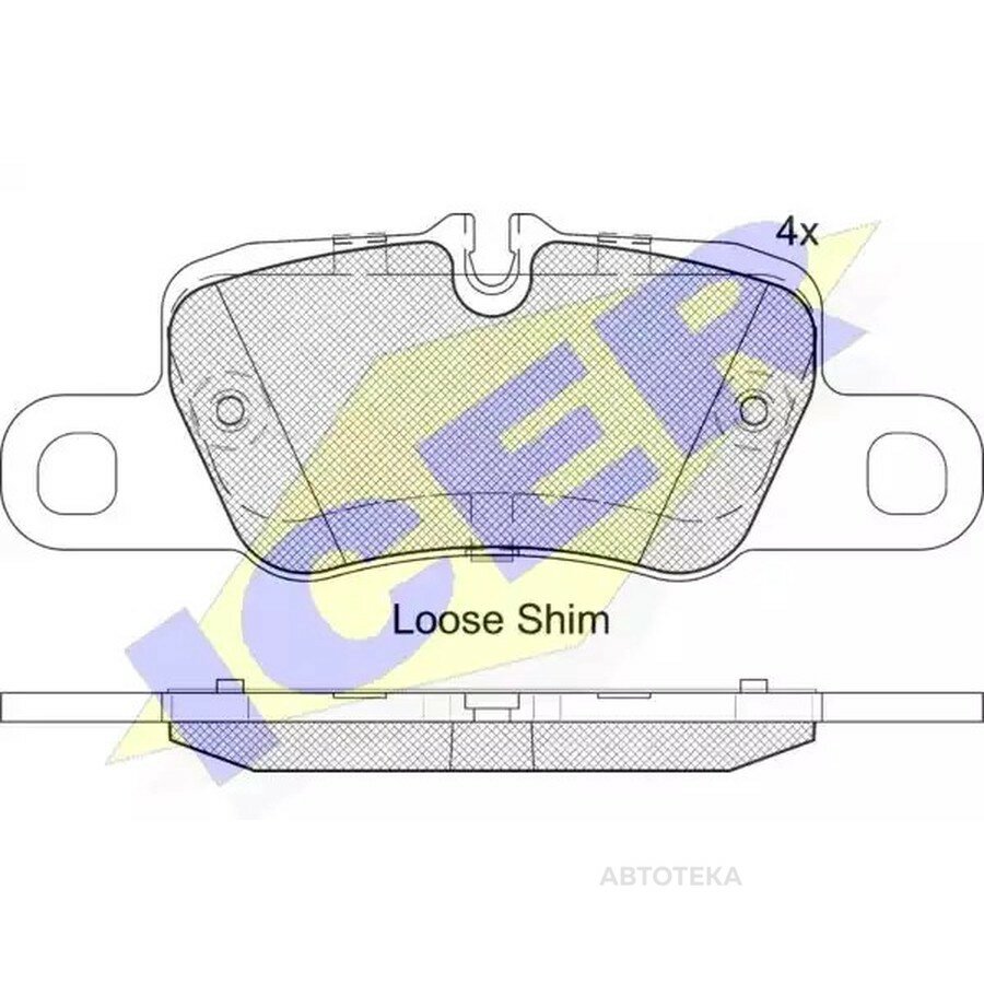 Колодки тормозные дисковые ICER 182207 задн, PORSCHE: PANAMERA (970) 09-16