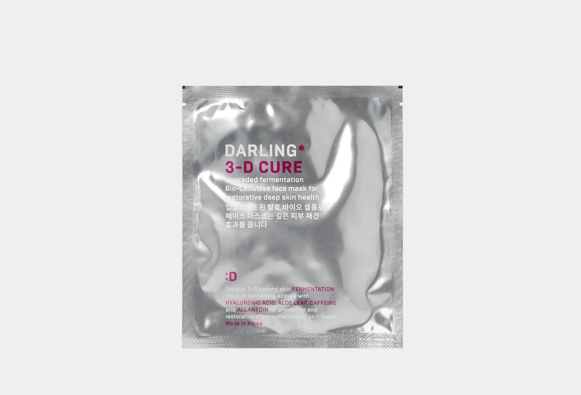 Маска DARLING "3-D Bio Cellulose", биоцеллюлоза, для увлажнения, восстановления и тонизирования